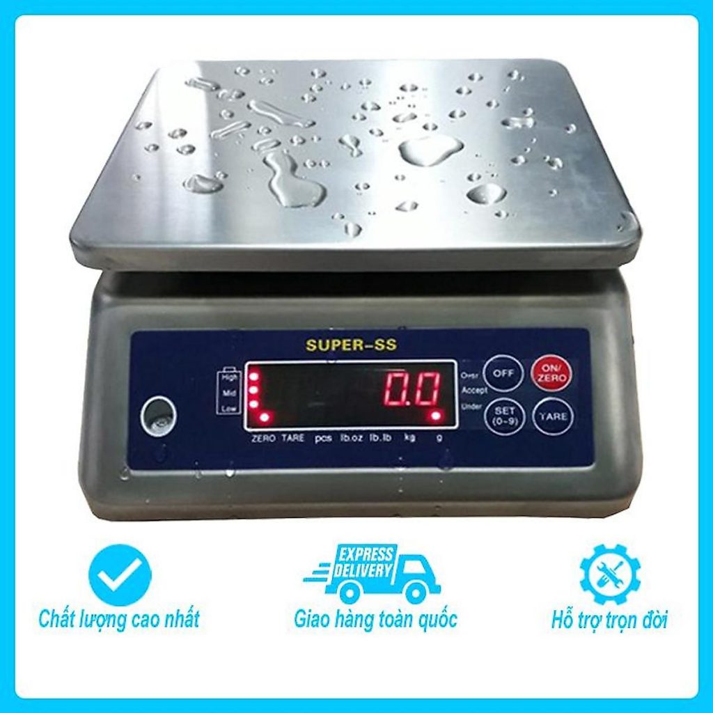 Cân điện tử chống nước mặn SUPER SS 3kg - CÔNG TY TNHH THƯƠNG MẠI ĐIỆN MÁY LÊ HUY