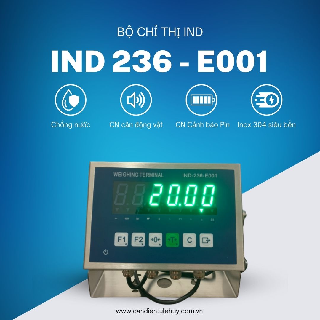 Cân điện tử IND236 - E001 500kg - CÔNG TY TNHH THƯƠNG MẠI ĐIỆN MÁY LÊ HUY